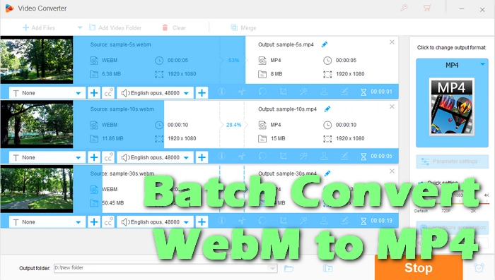 How to Batch Convert WebM to MP4 Files Easily?
