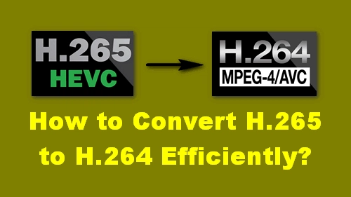 4 Fast Ways to Convert H.265 to H.264 with Minimal Quality Loss