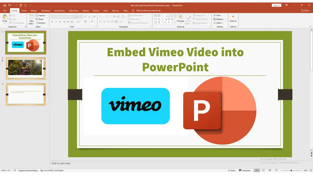  2024 How To Embed Vimeo Video Into PowerPoint Presentations 