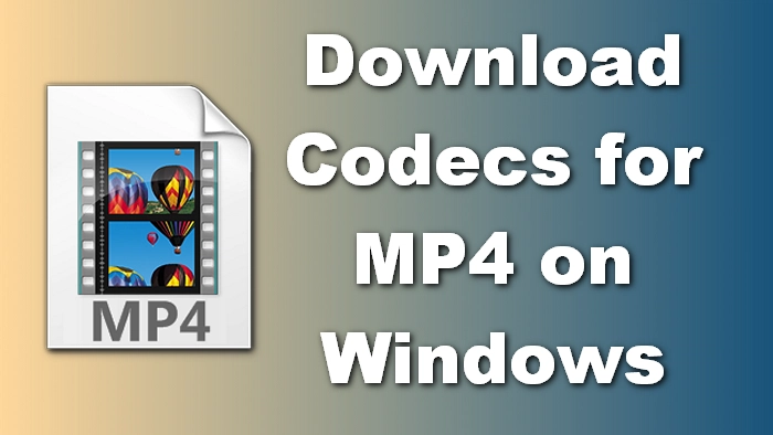 Download MP4 Codecs for Windows 11/10/8.1/8/7