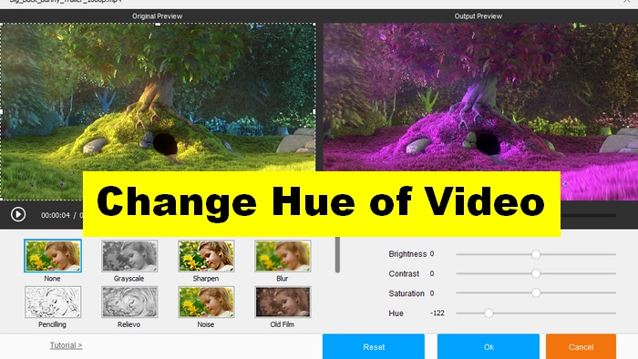 How to Change the Hue of Video?